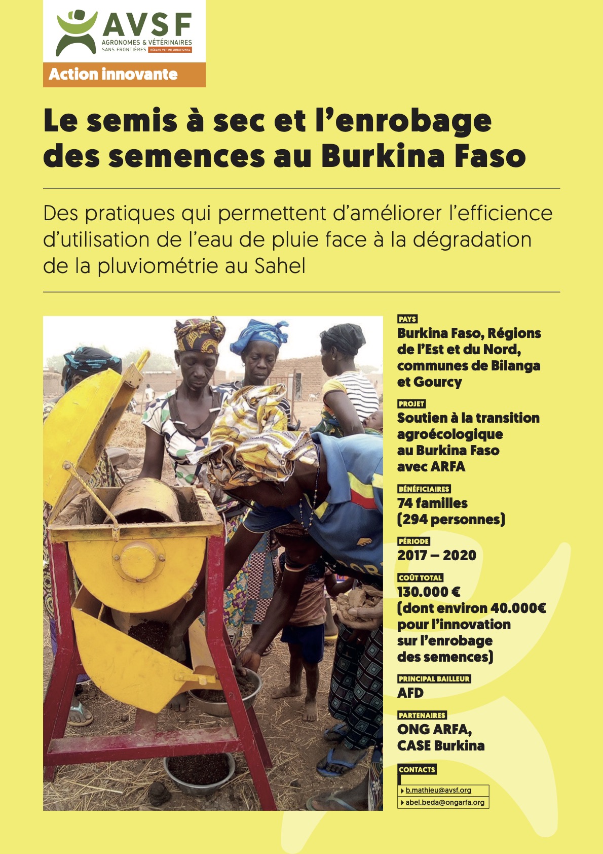 Le semis à sec et l’enrobage des semences au Burkina Faso - AVSF ...