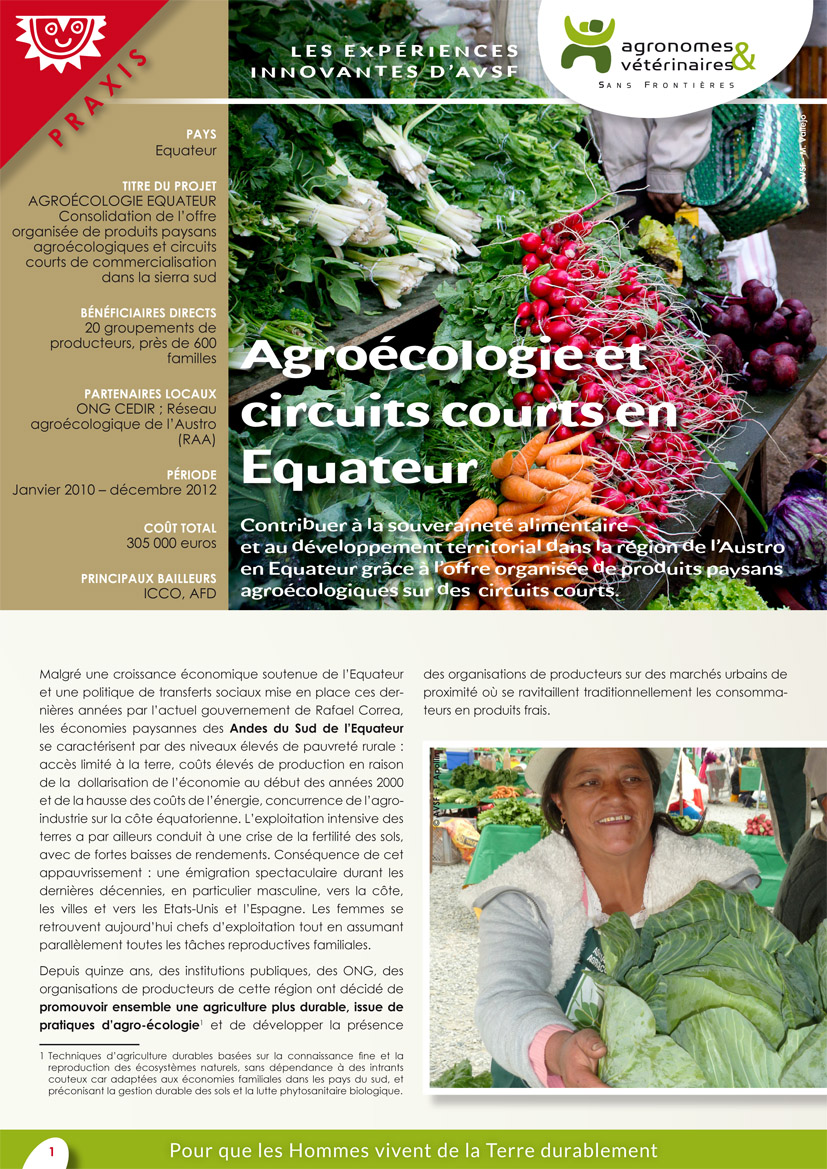 Agroécologie et circuits courts en Equateur - AVSF - Agronomes ...
