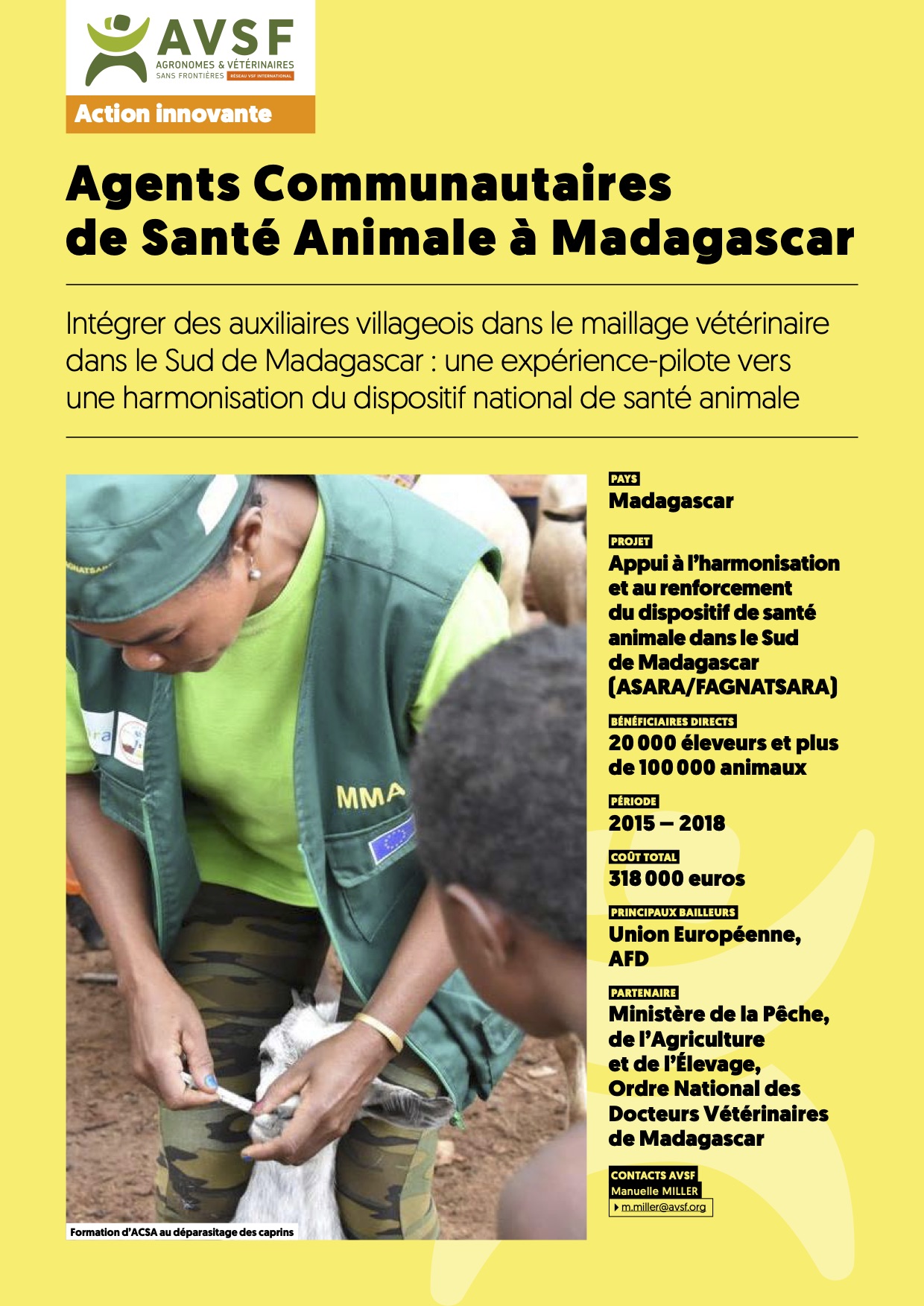 Des agents communautaires de santé animale à Madagascar - AVSF ...